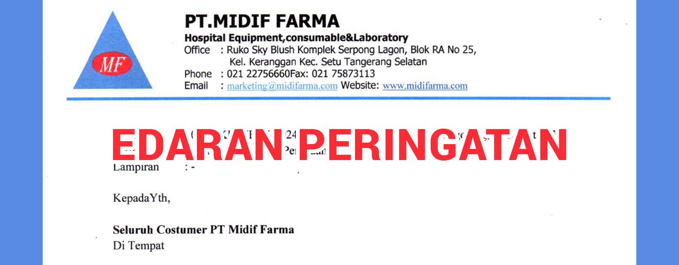 Surat Edaran Peringatan tentang Penipuan – PT MIDIF FARMA